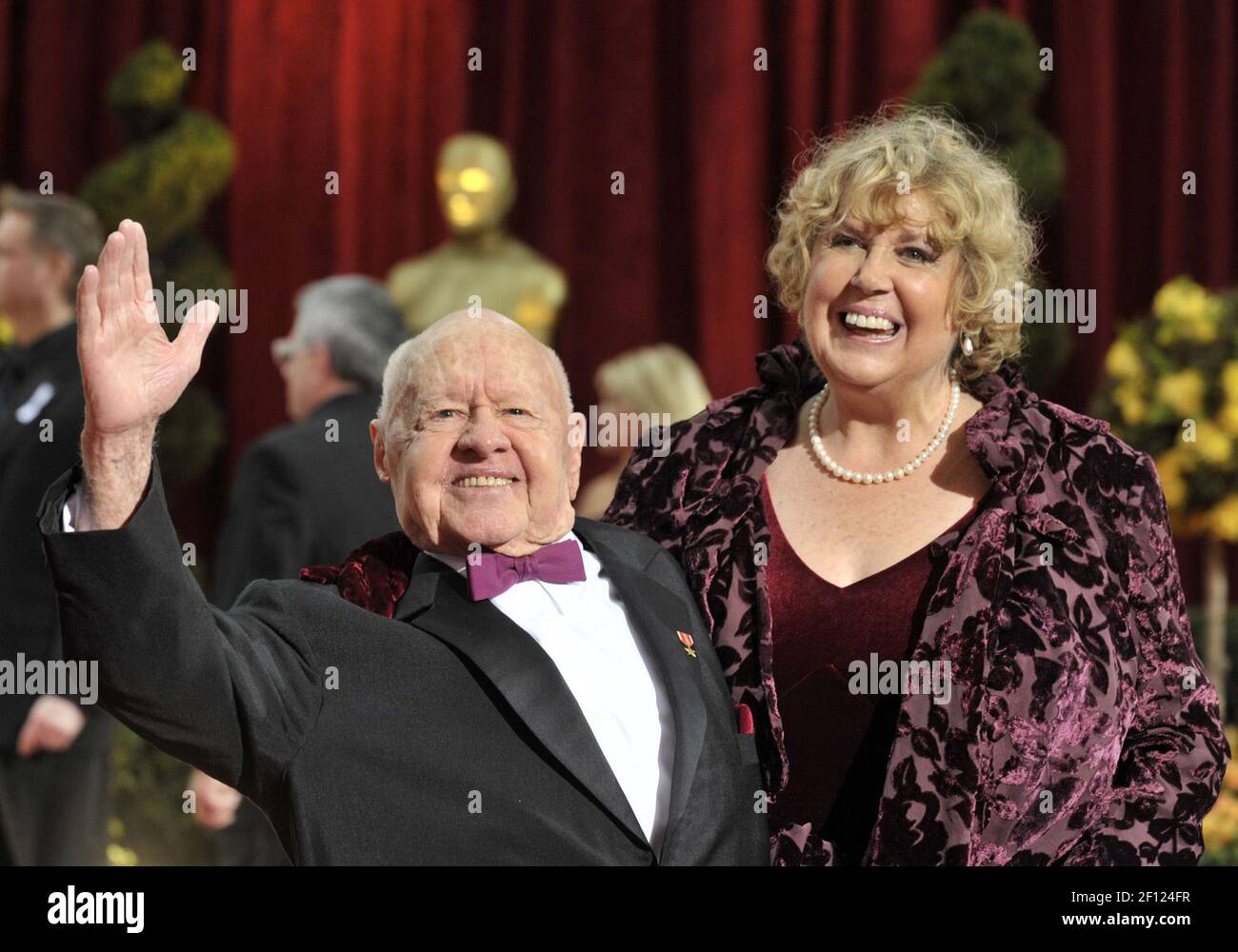 Mickey Rooney and his wife, Jan Rooney, arrive at the 81st annual ...