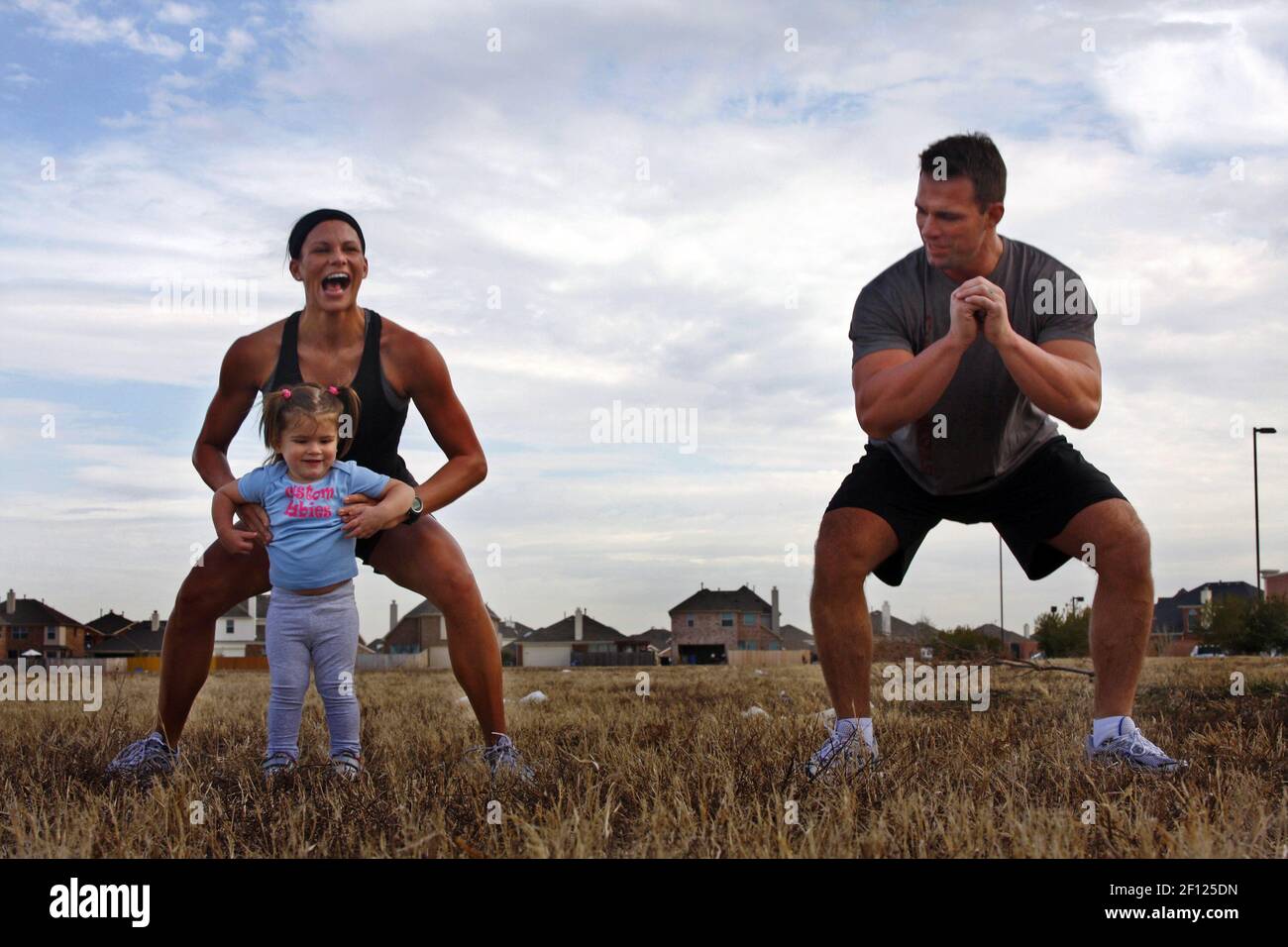 Professional wrestler Charlie Haas, wife, Jackie, and their daughter ...