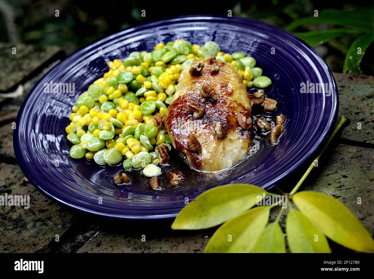 Maple pecan chicken with succotash is a tasty meal that can be made in ...