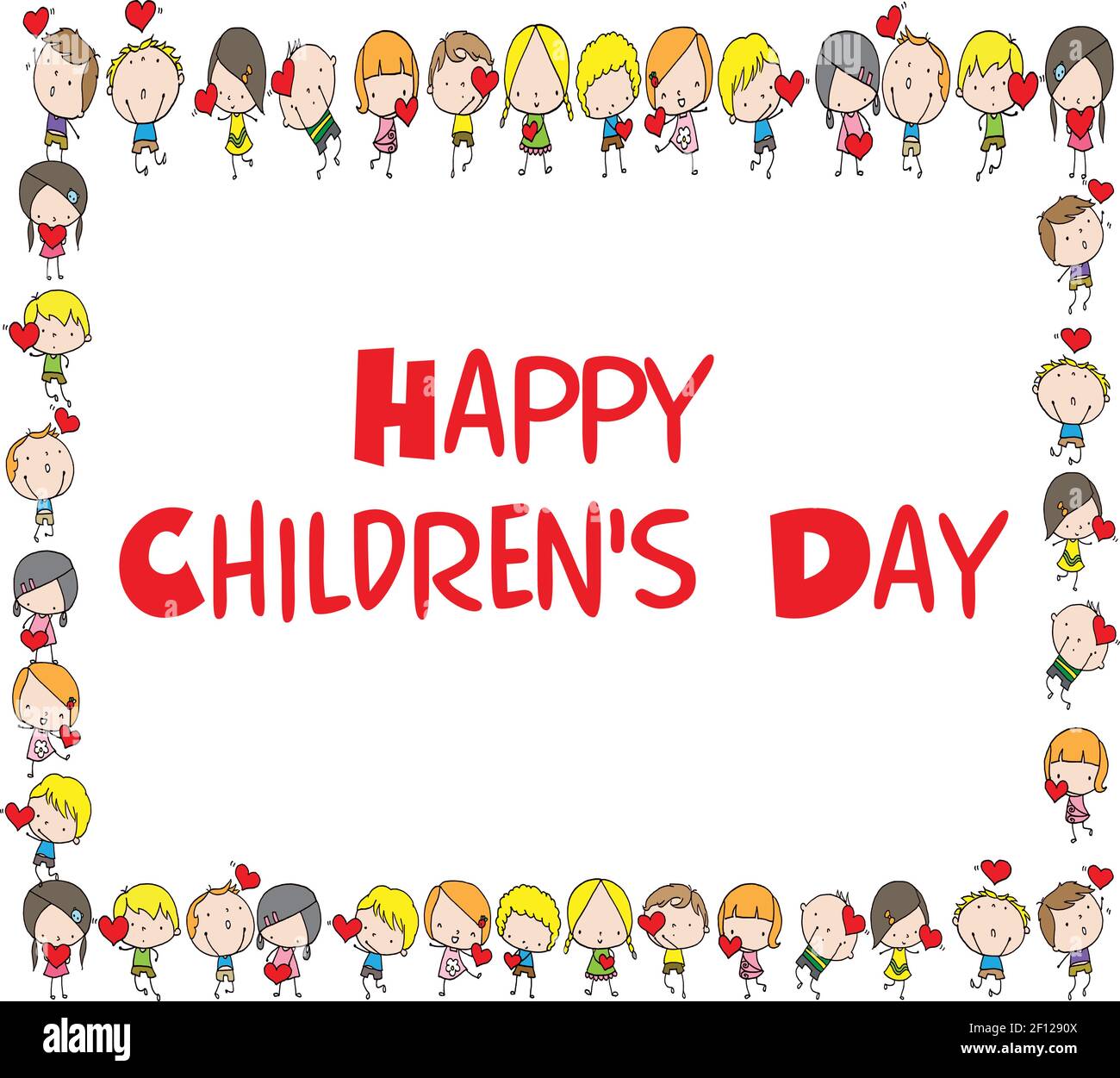 vector cartoon children's square border frame background Stock Vector ...