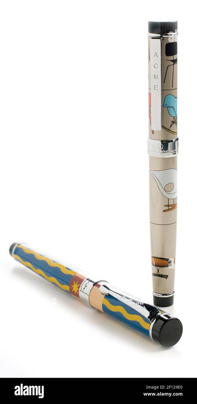 Michael Graves-inspired blue pen by ACME. Charles Eames pen, featuring ...