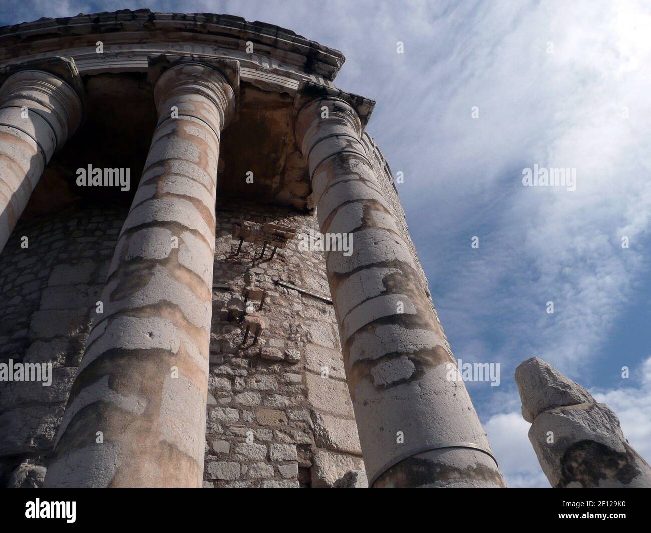 The 2,000-year-old Roman ruins at La Turbie, high in the French Riviera ...