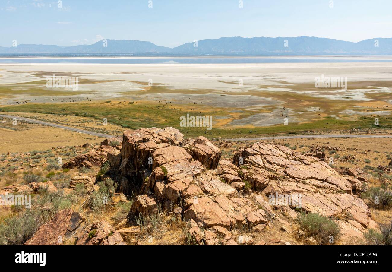 The Great Salt Lake landscape Stock Photo - Alamy