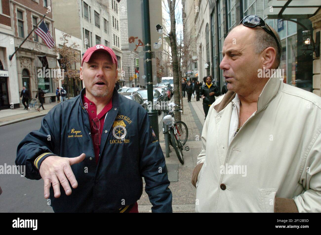 Roger Trombley, left, stands with and coworker Joe Longo in ...