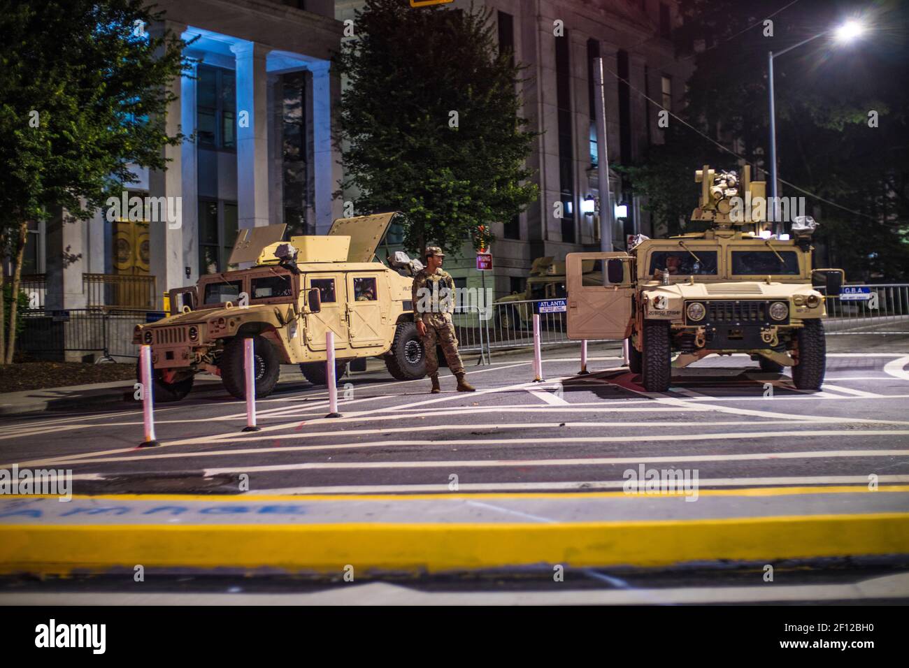 Atlanta, Ga / USA - 07 13 20: National Guard protecting the Capitol ...