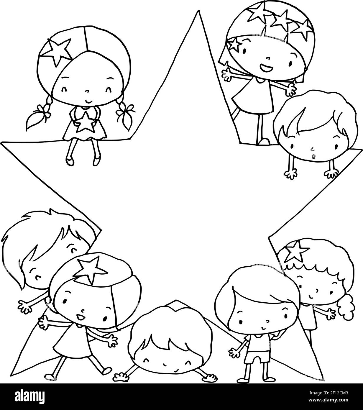 Square border, star frame, Square background Stock Vector Image & Art ...