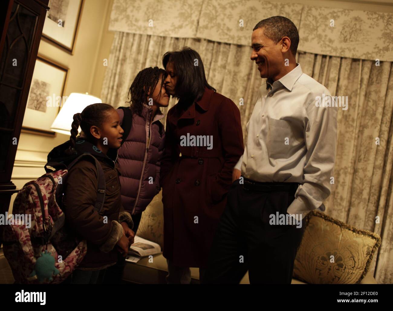 U.S. President elect Barack Obama and Michelle Obama get their ...