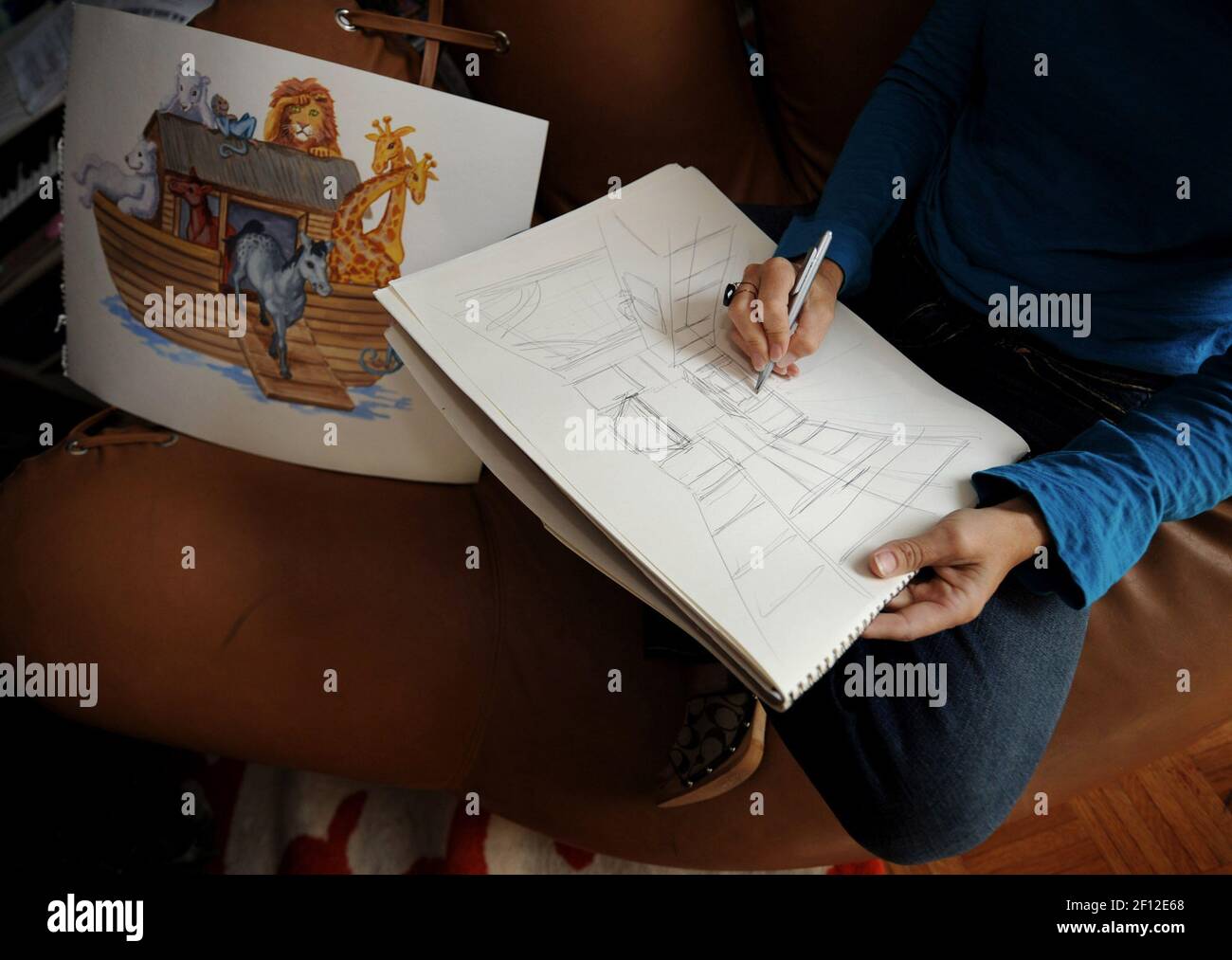 Nancy Hadley, doing quick sketch of a kitchen, is an accidental TV star ...