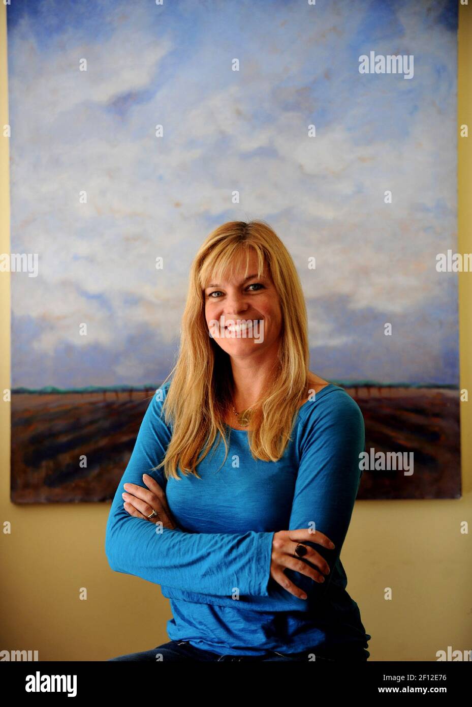 Nancy Hadley, in front of one of her paintings, is an accidental TV ...