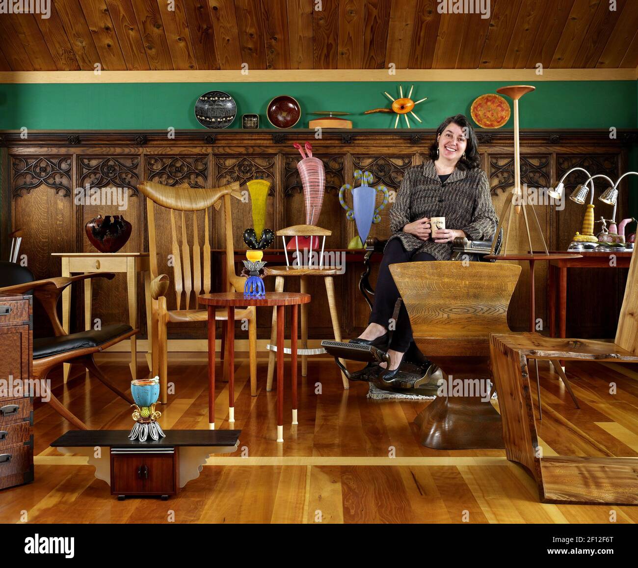 Furniture collector Margaret Minnick, in her Mercer Island home ...