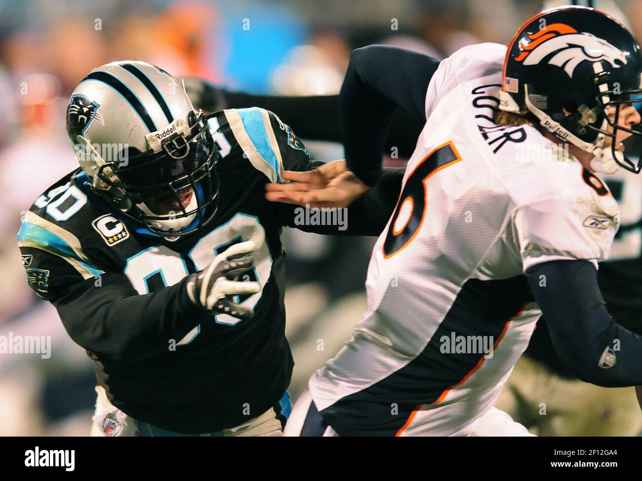 Carolina Panthers defensive end Julius Peppers (90) tries to chase down ...