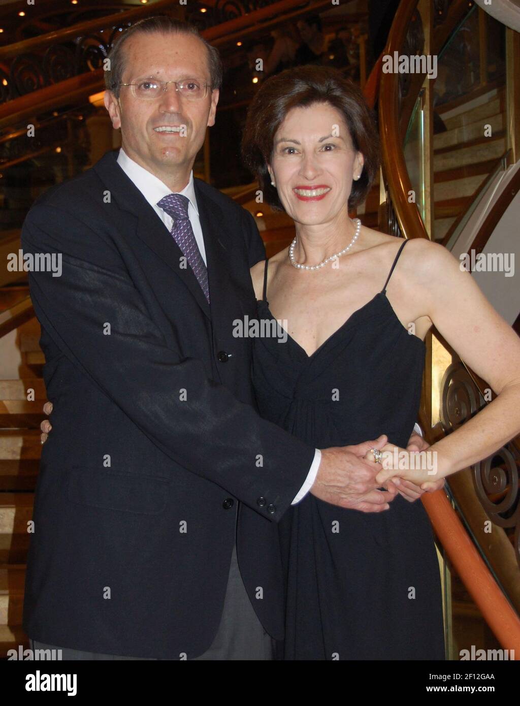 Bernard and Judith Javelly of Miami strike a pose during their Baltic ...
