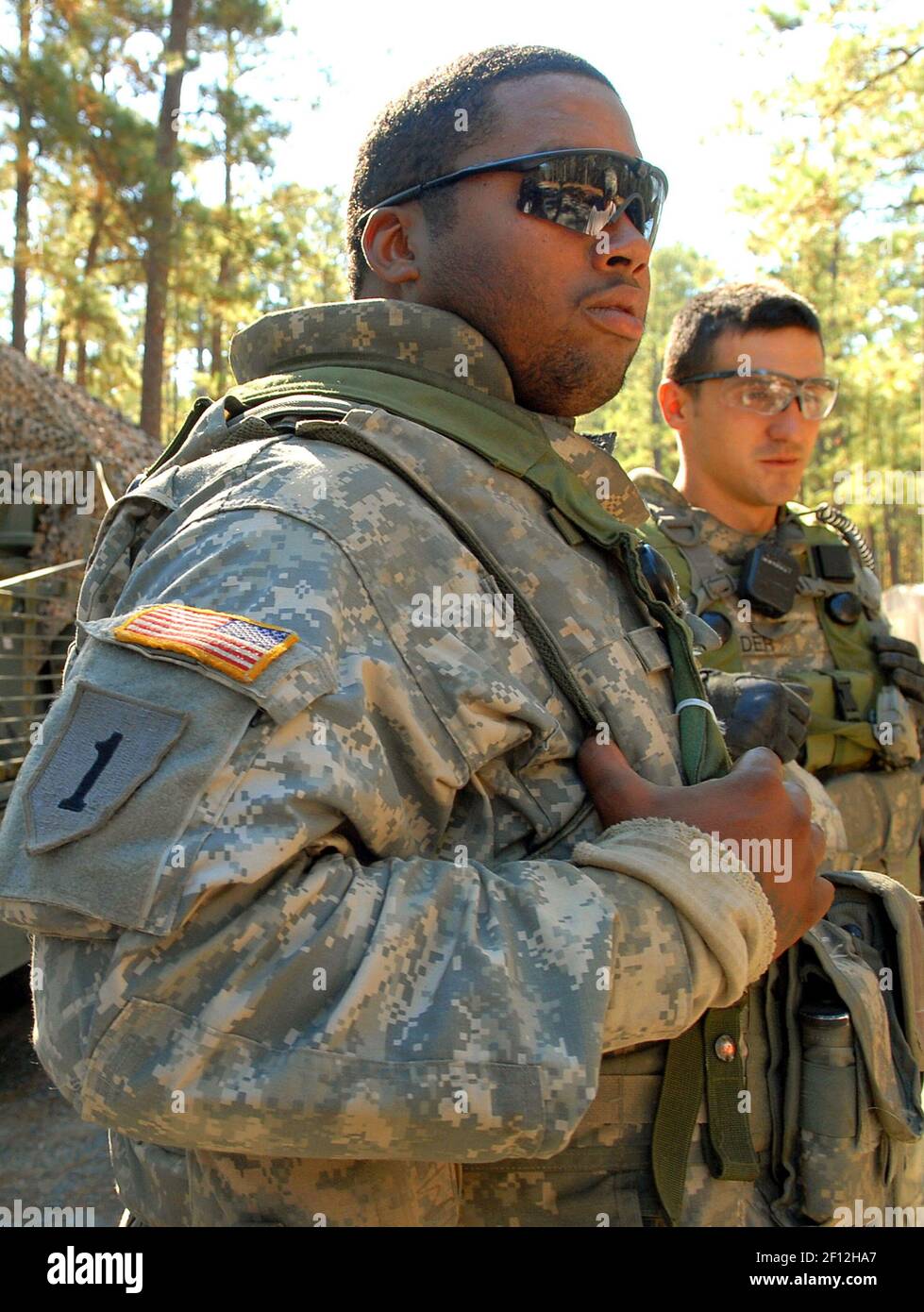 Spc. Michael Smith, left, and Staff Sgt. Bryon Yoder, of Charlie ...