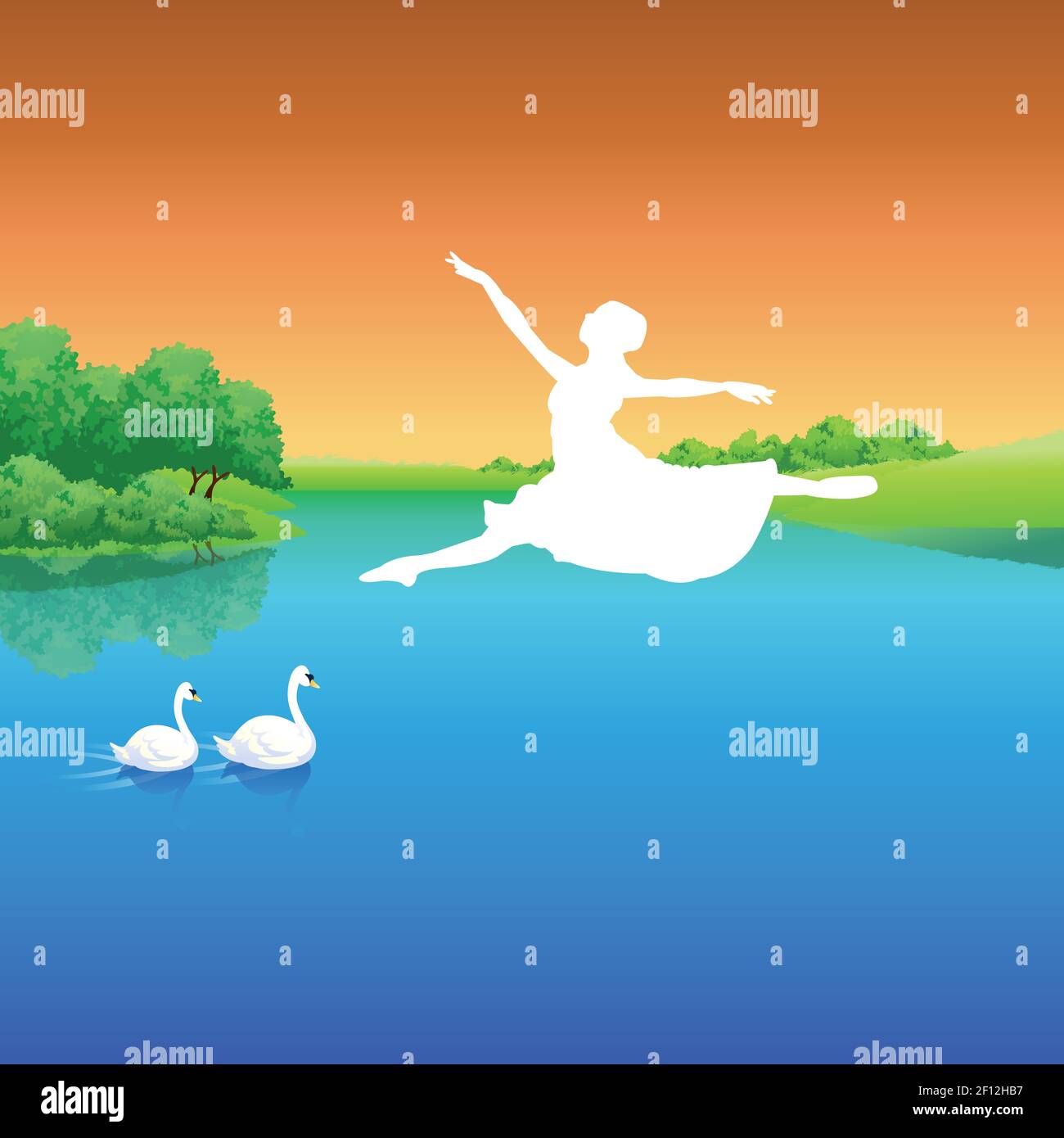 Swans dancing hi-res stock photography and images - Alamy