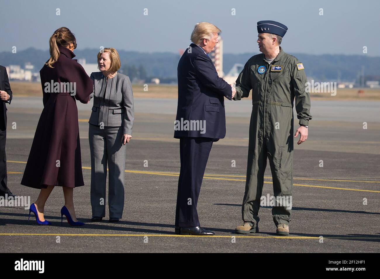 President Donald Trump and First Lady Mrs. Melania Trump depart Hardy ...