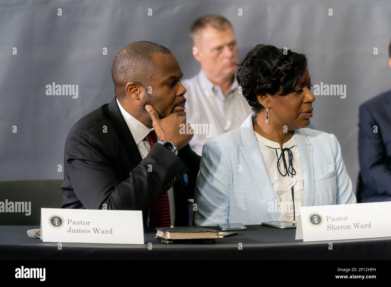 Pastor James Ward and Pastor Sharon Ward attend a Wisconsin community ...