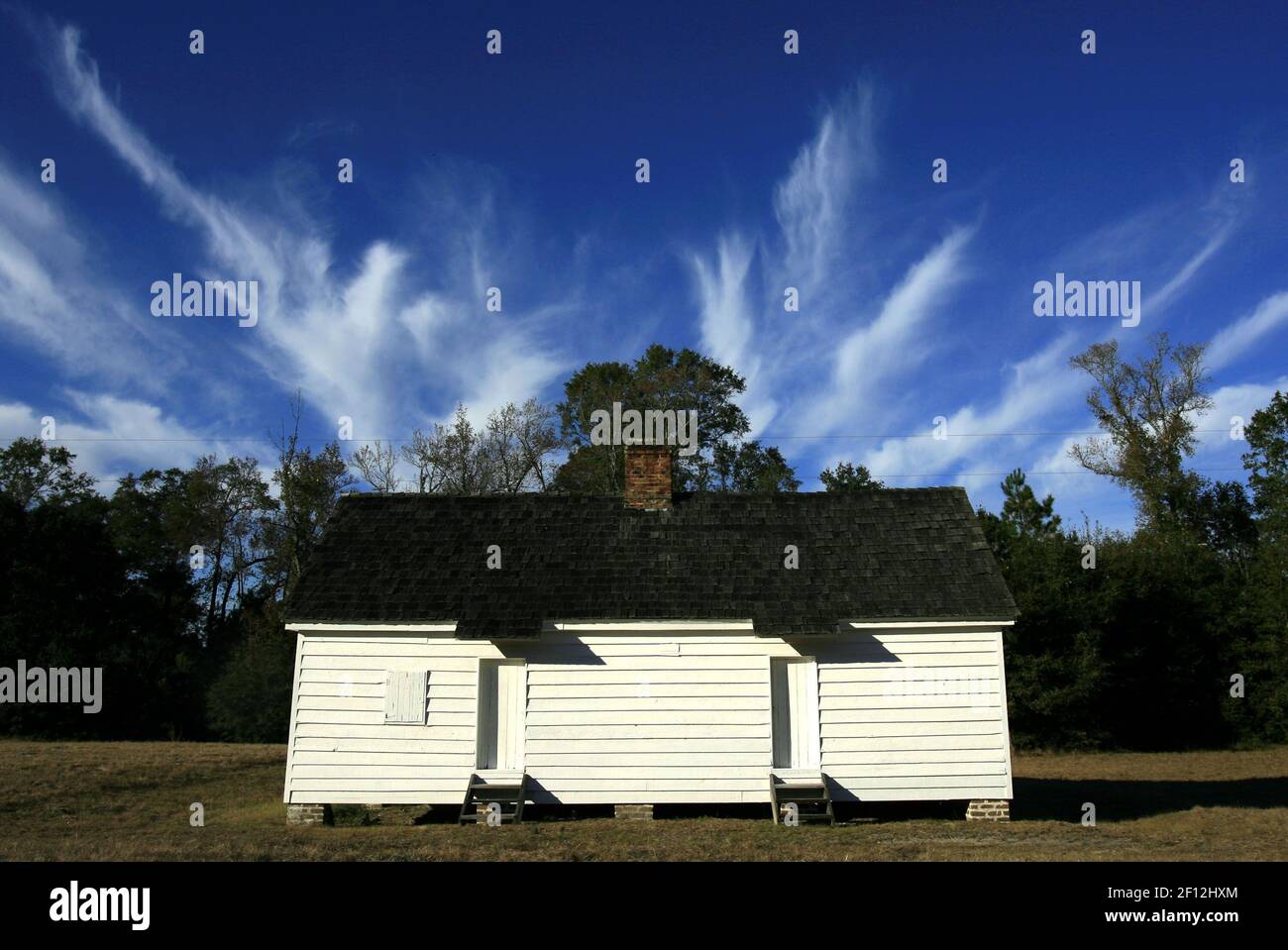 A restored slave cabin at the Friendfield Plantation is pictured here ...