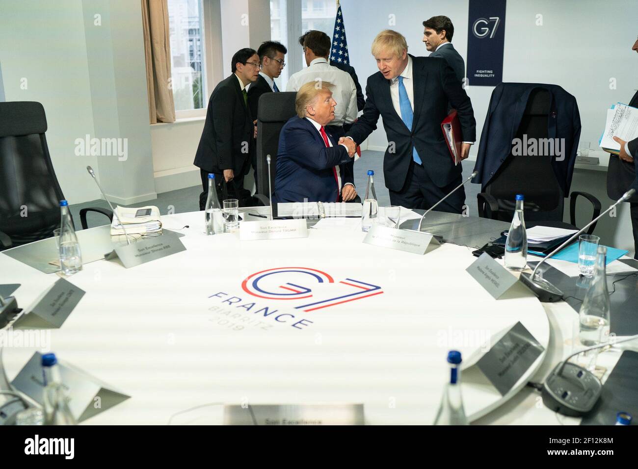 President Donald Trump joined by G7 Leaders attends the G7 Closing ...
