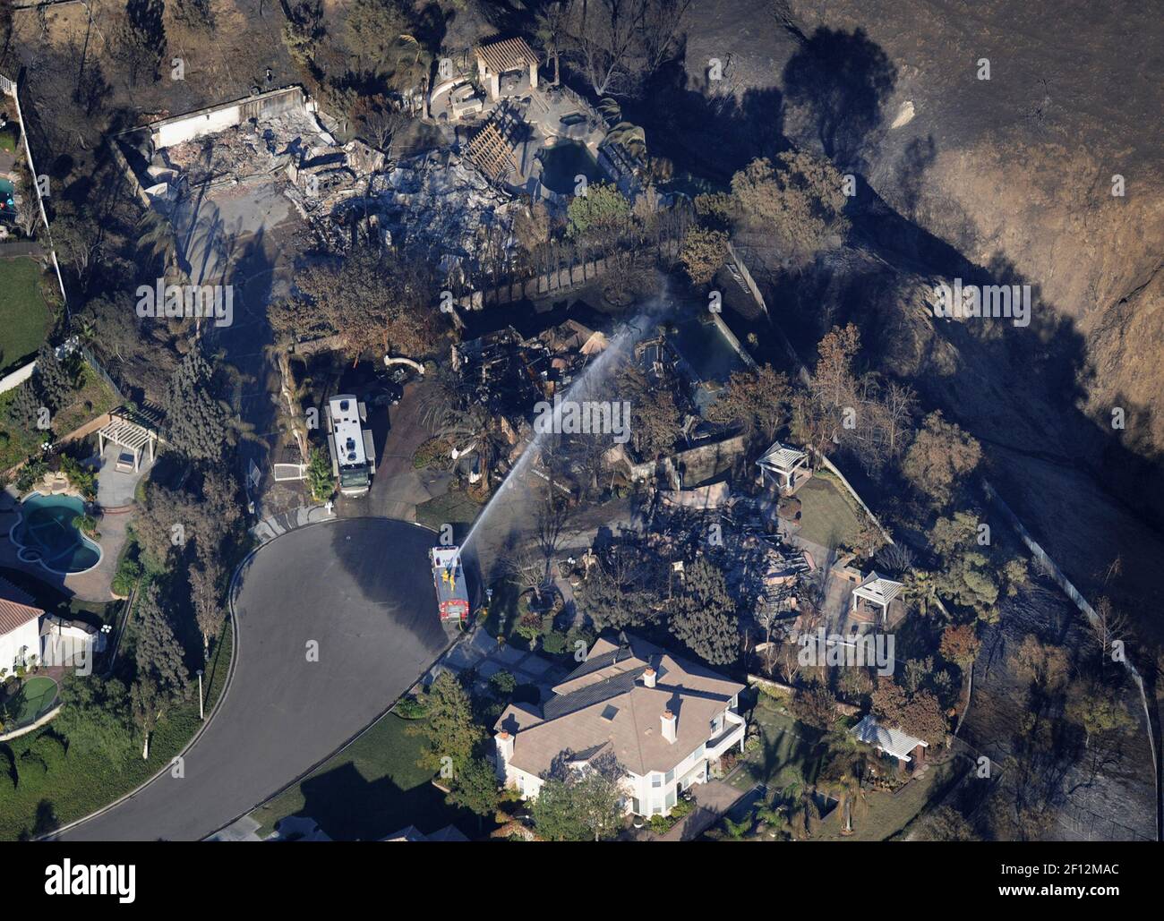 Aerial views from the aftermath of the Freeway Complex fire on Sunday ...