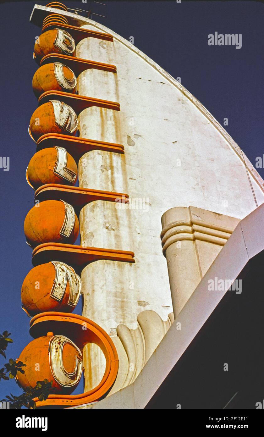 The Tower Bowl left side of tower detail Broadway near Kettner San ...