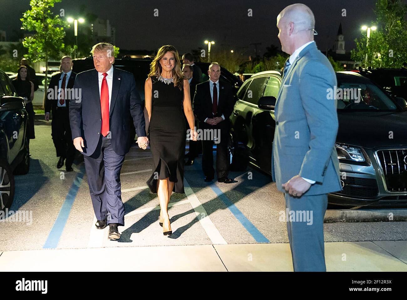 President Donald Trump and First Lady Melania Trump arrive to Family ...