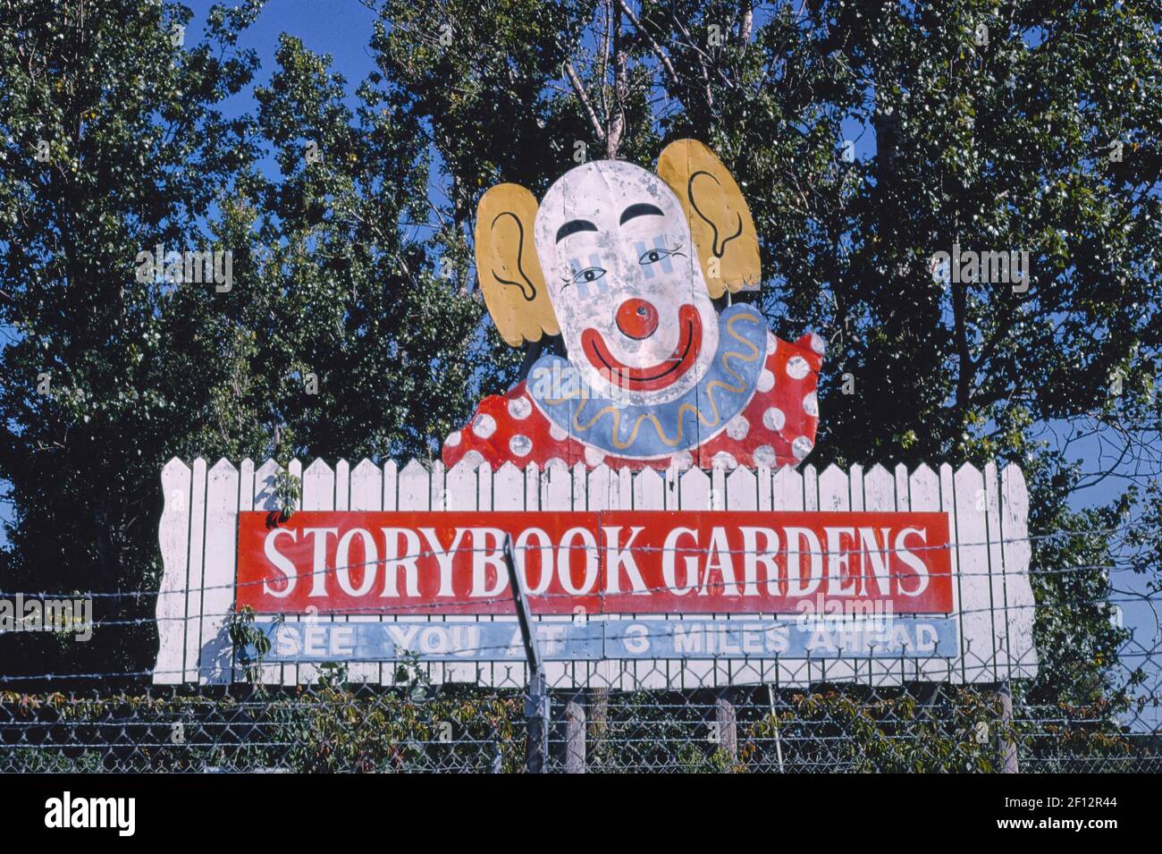 Storybook Gardens billboard Lake Delton WIsconsin ca. 1988 Stock Photo ...
