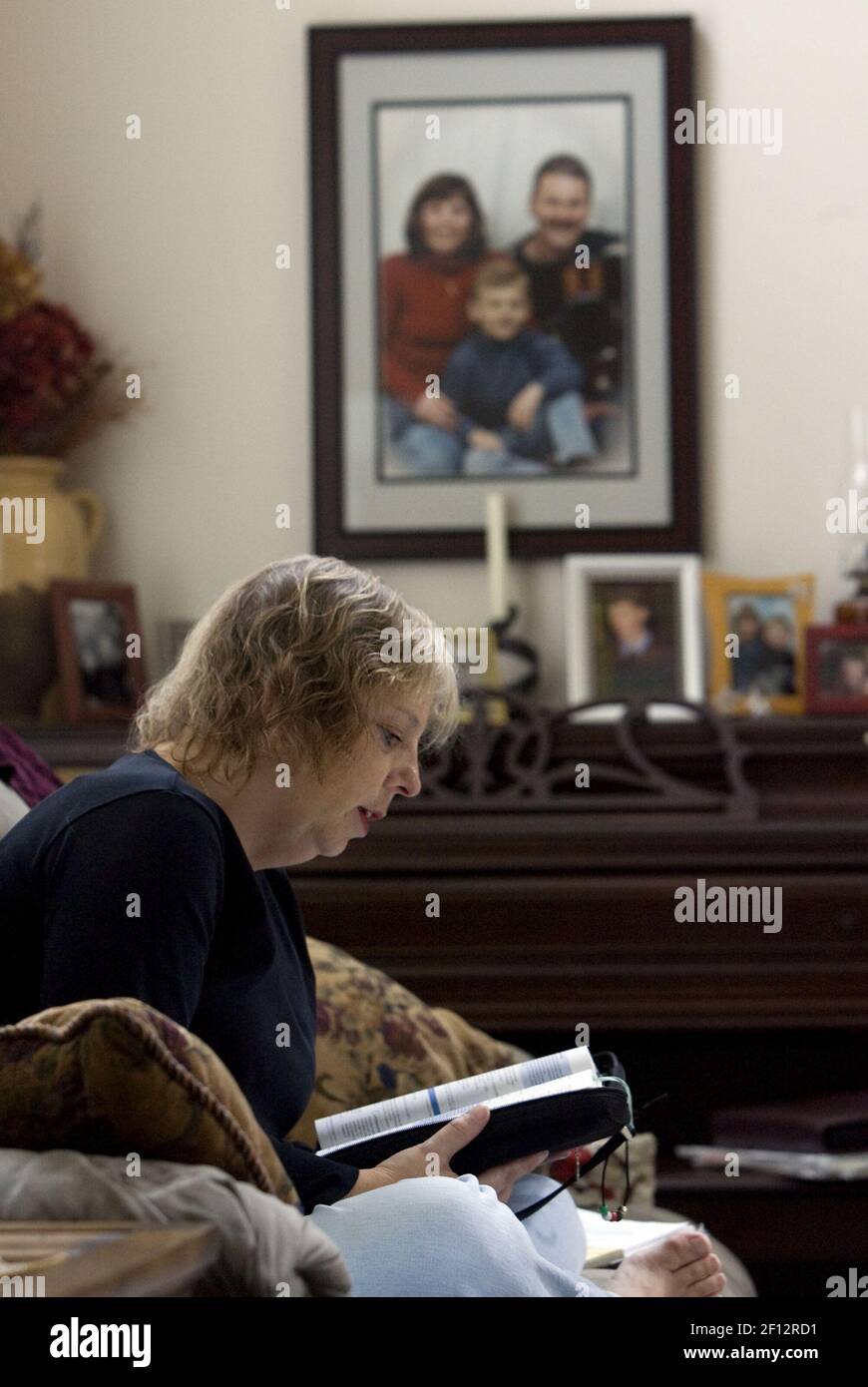 Kathy Wood prepares for a weekly bible study she holds at her Raleigh ...