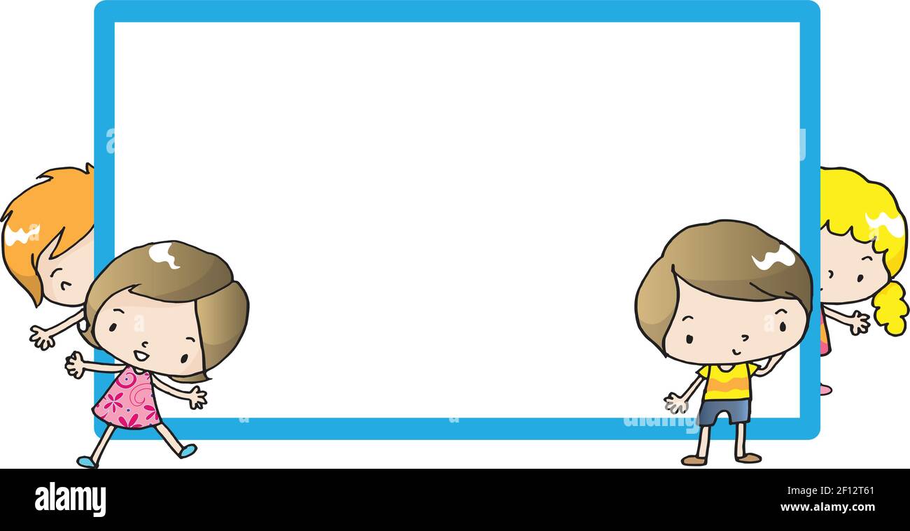 Vector cartoon children card background Stock Vector Image & Art - Alamy