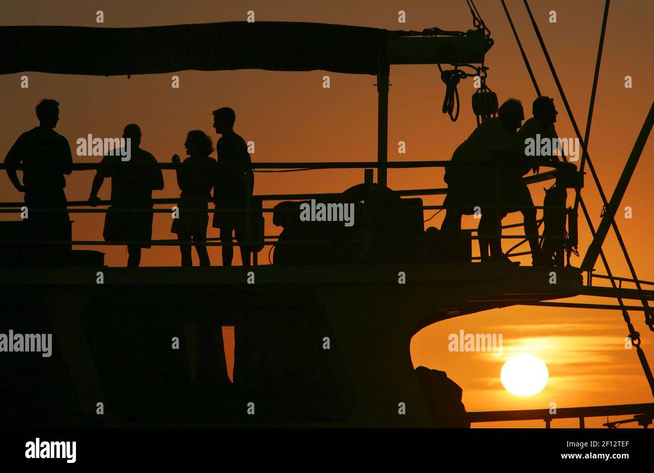 Travelers onboard the Yankee Clipper enjoy the last evening on the ...