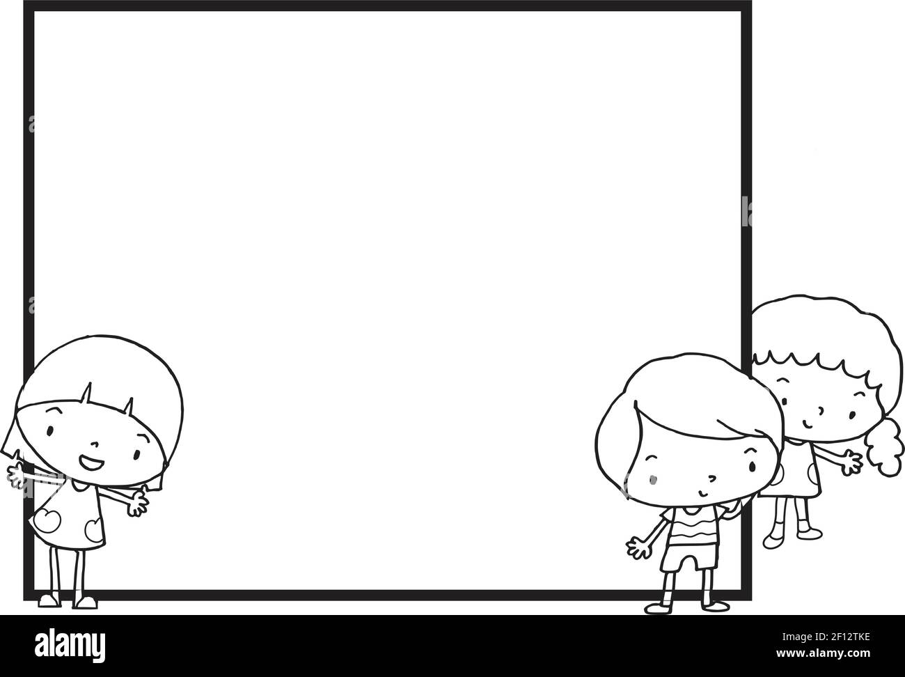 Vector cartoon children card background Stock Vector Image & Art - Alamy