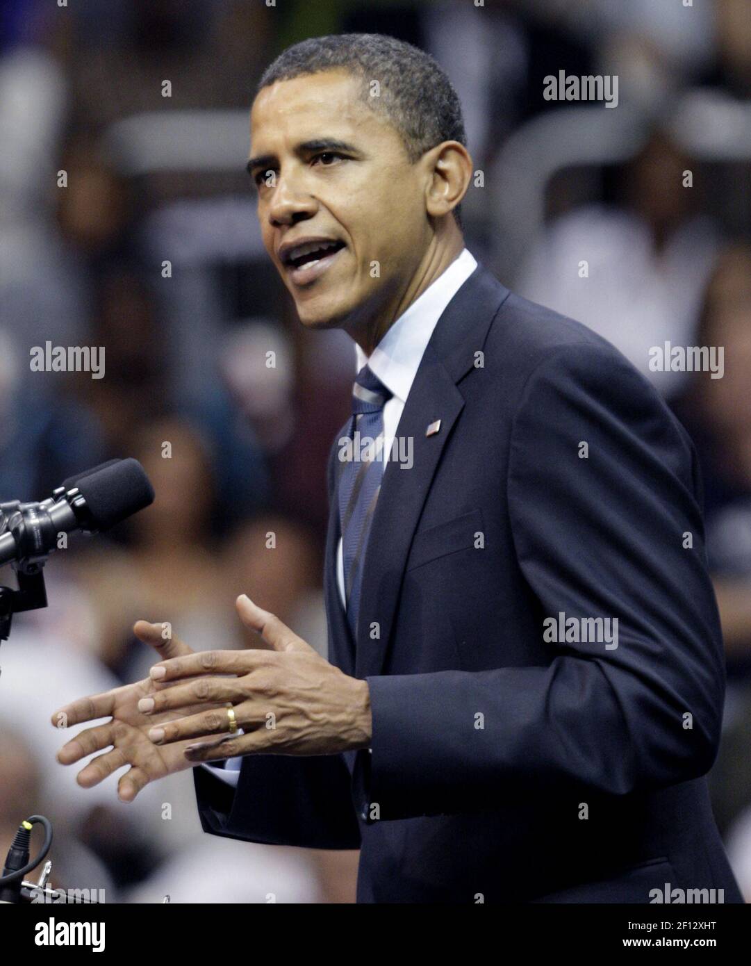 Democratic presidential candidate Sen. Barack Obama speaks during a ...