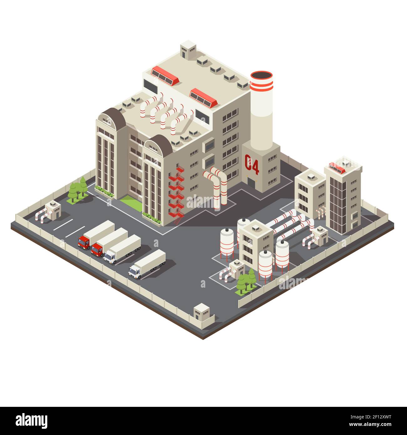 The mill tower block Stock Vector Images - Alamy