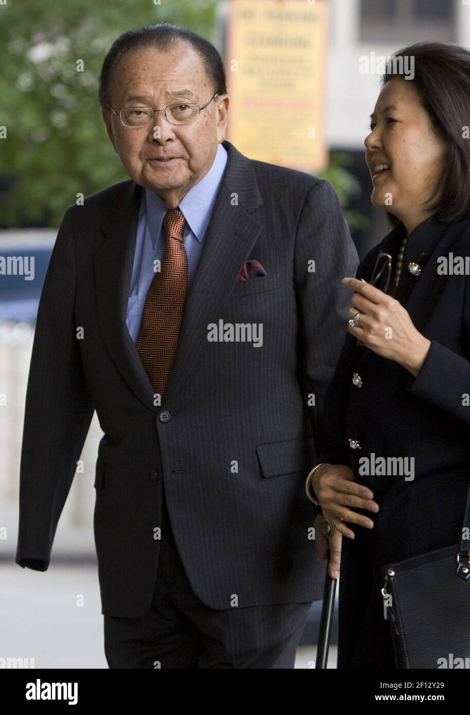Sen. Daniel Inouye (D-HI) arrives at the federal court in Washington ...