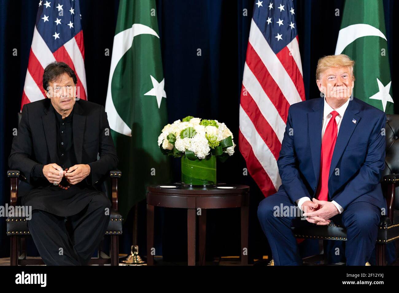 President Donald Trump participates in a bilateral meeting with ...
