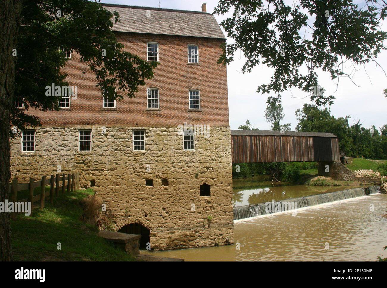The Bollinger Mill State Historic Site includes the four-story mill ...
