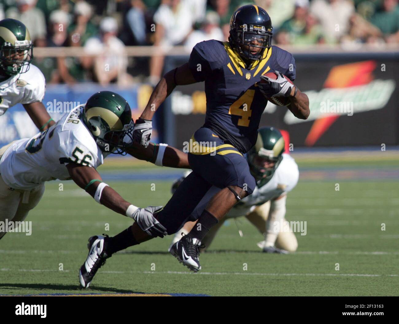 California running back Jahvid Best runs past Colorado State line ...