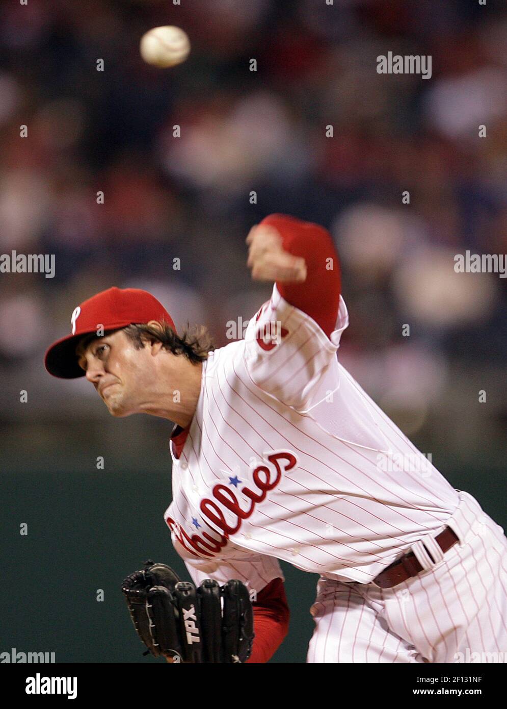 Philadelphia Phillies pitcher Cole Hamels throws during the frist ...