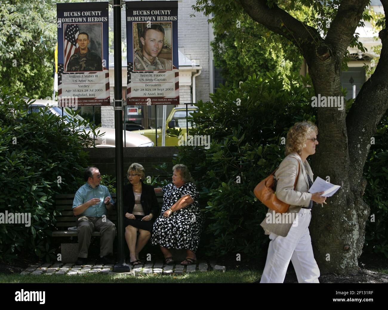 Fellow Bucks County courthouse workers from left Glenn Haas, Nancy Leh ...