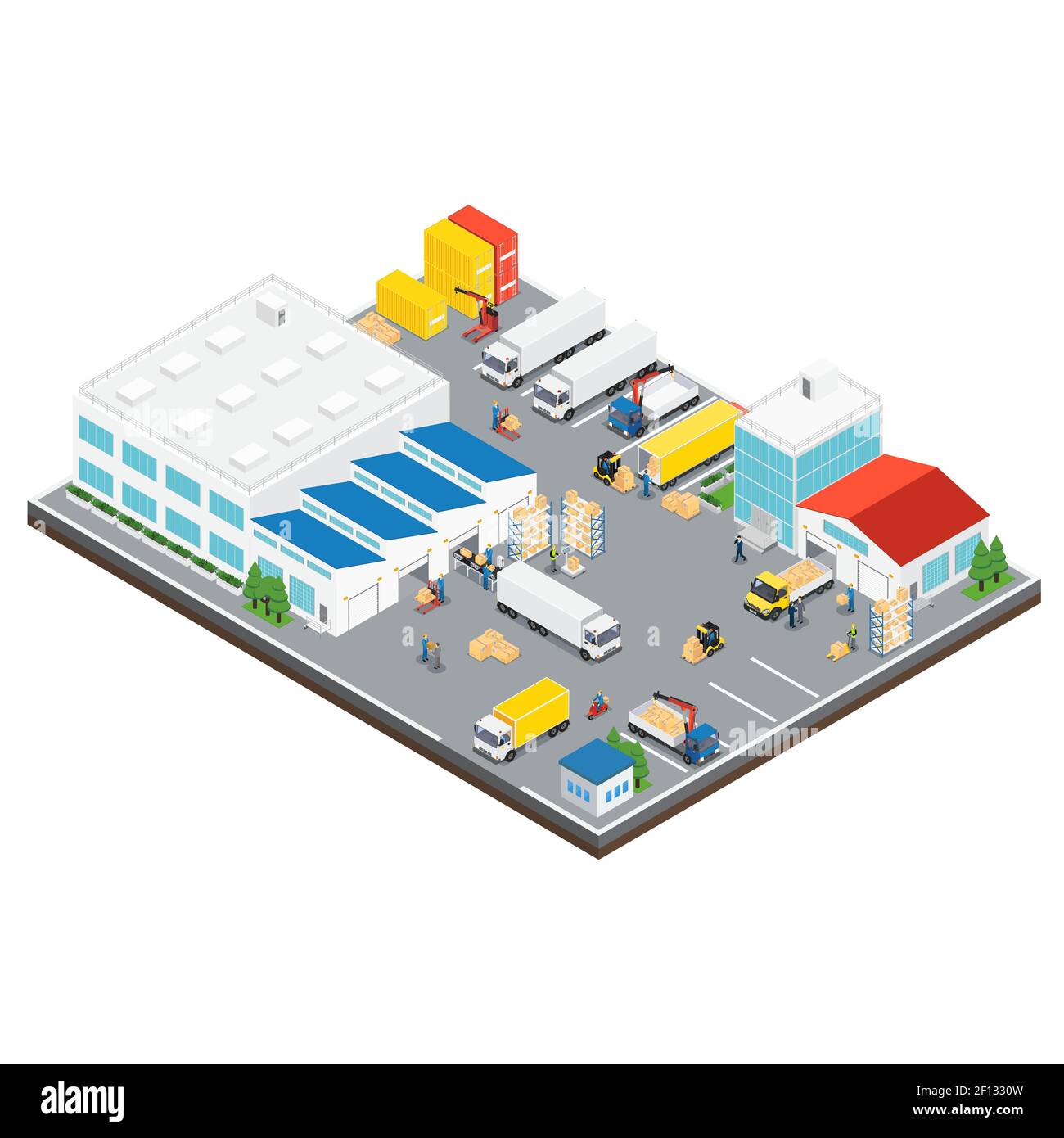 Warehouse Building Illustration