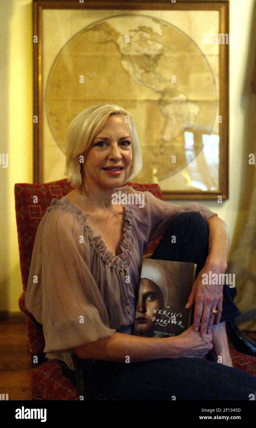 Dallas, Texas author Kathleen Kent, pictured August 28, 2008, got a ...