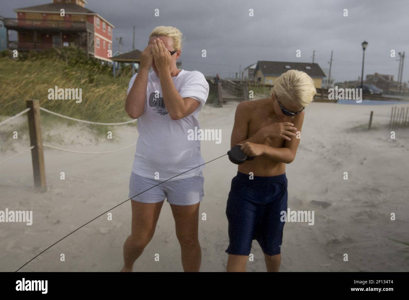 Jennifer Correll and her son, Tate, went for a walk on the beach with ...