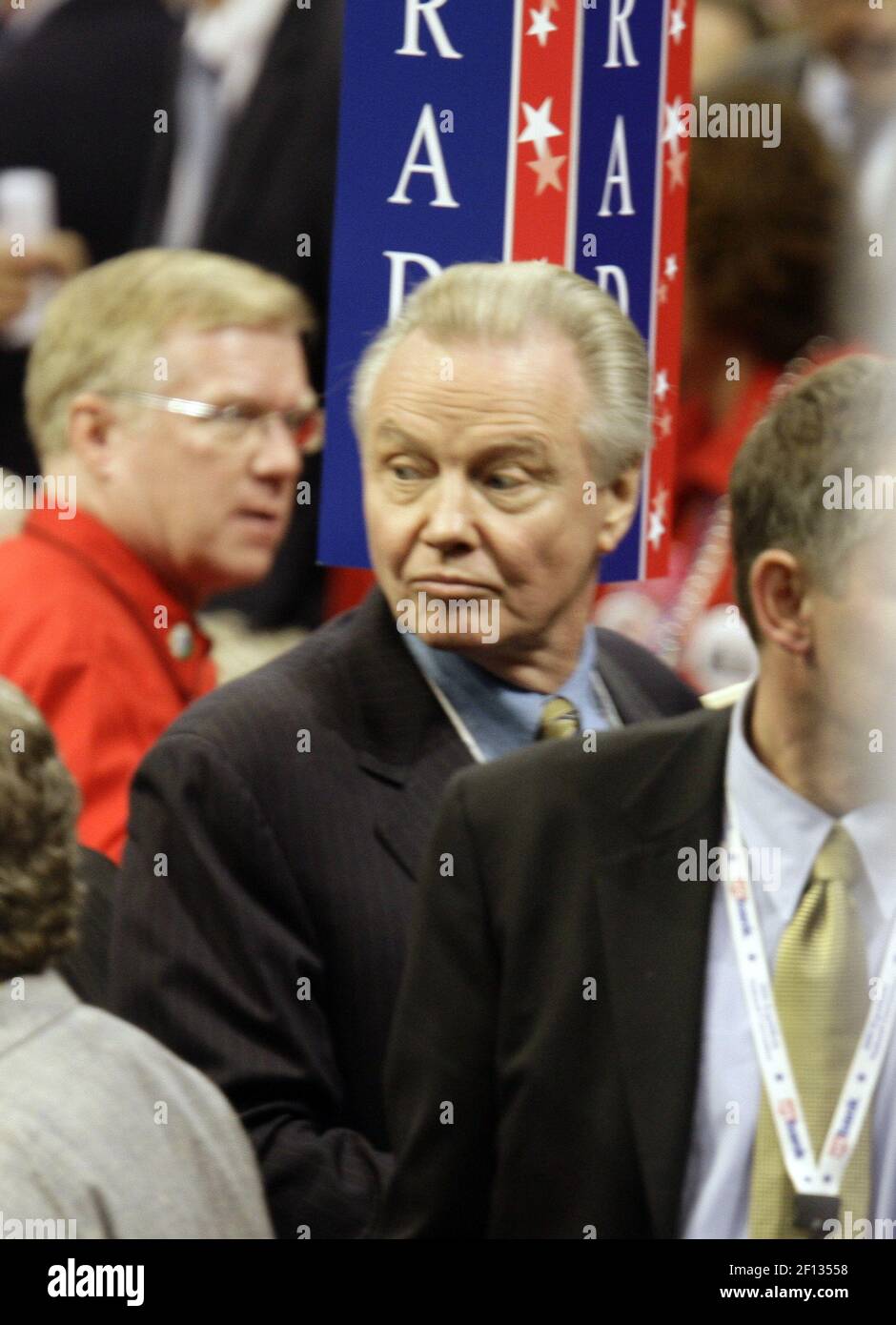 Actor Jon Voight (center) attends the Republican National Convention at ...