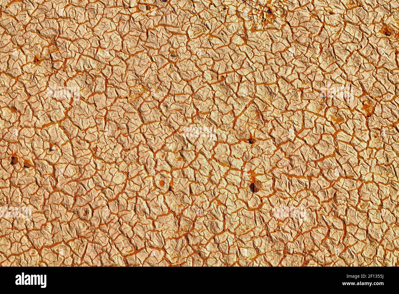 In oman rub al khali old desert and the abstract cracked sand texture ...