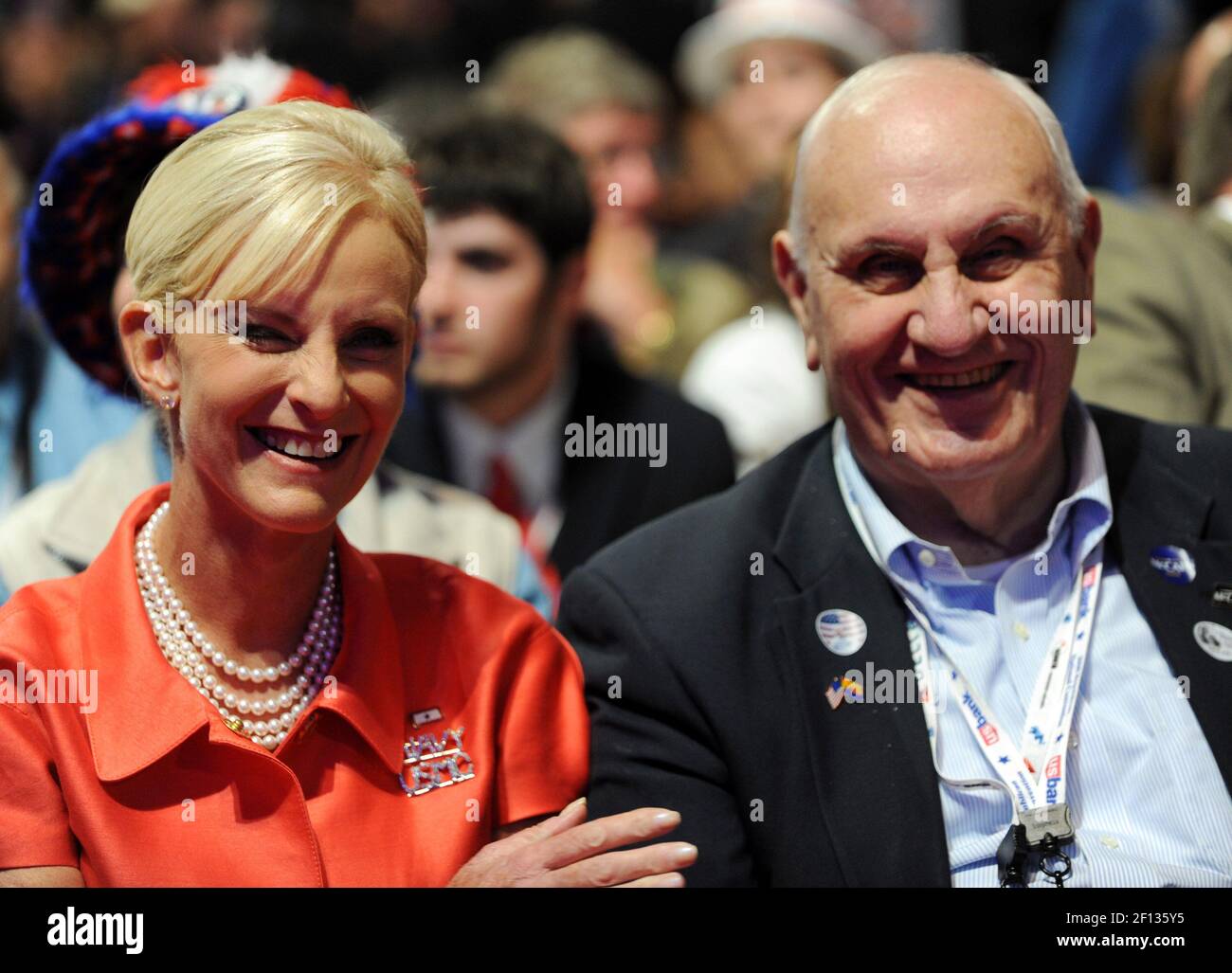 Cindy McCain, wife of Republican presidential nominee John McCain, sits ...