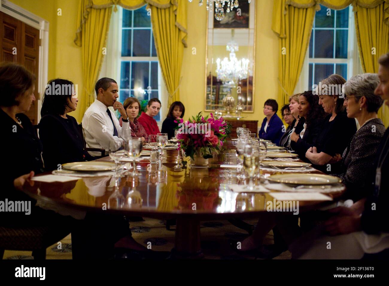 American presidents dining hi-res stock photography and images - Alamy