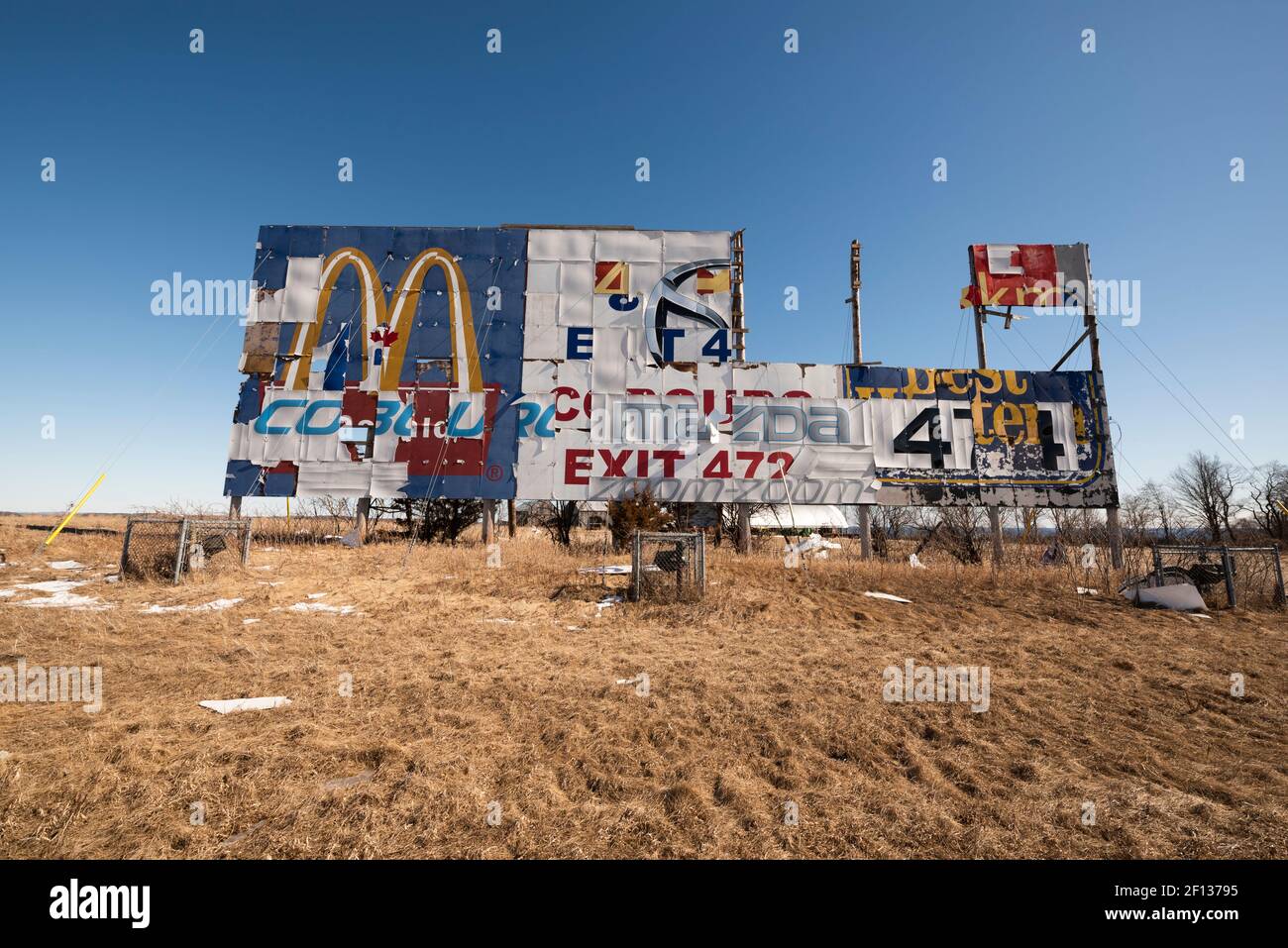 Ruined advertising sign hi-res stock photography and images - Alamy