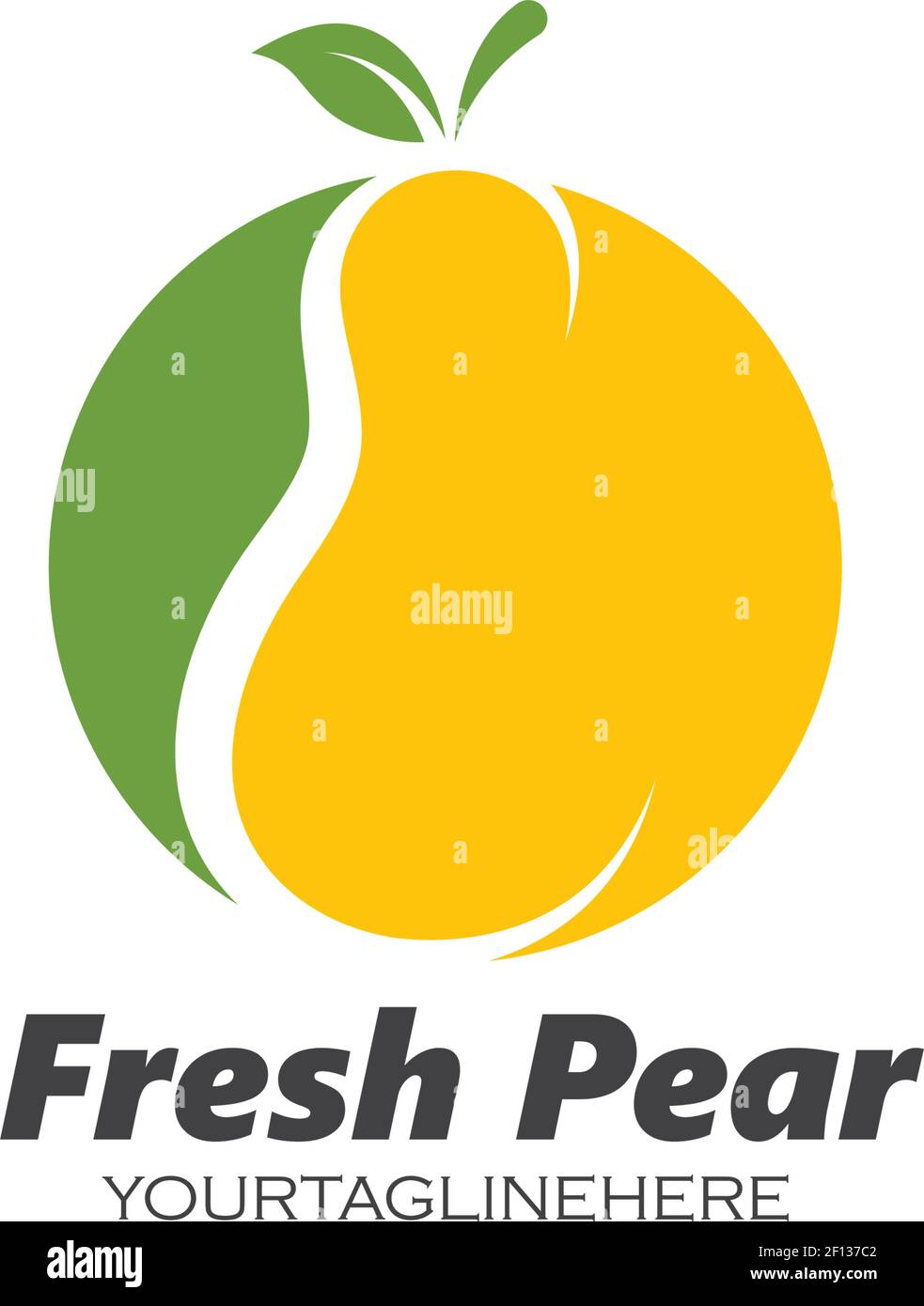 Pear Fruit Vector Illustration Design Template Stock Vector Image And Art