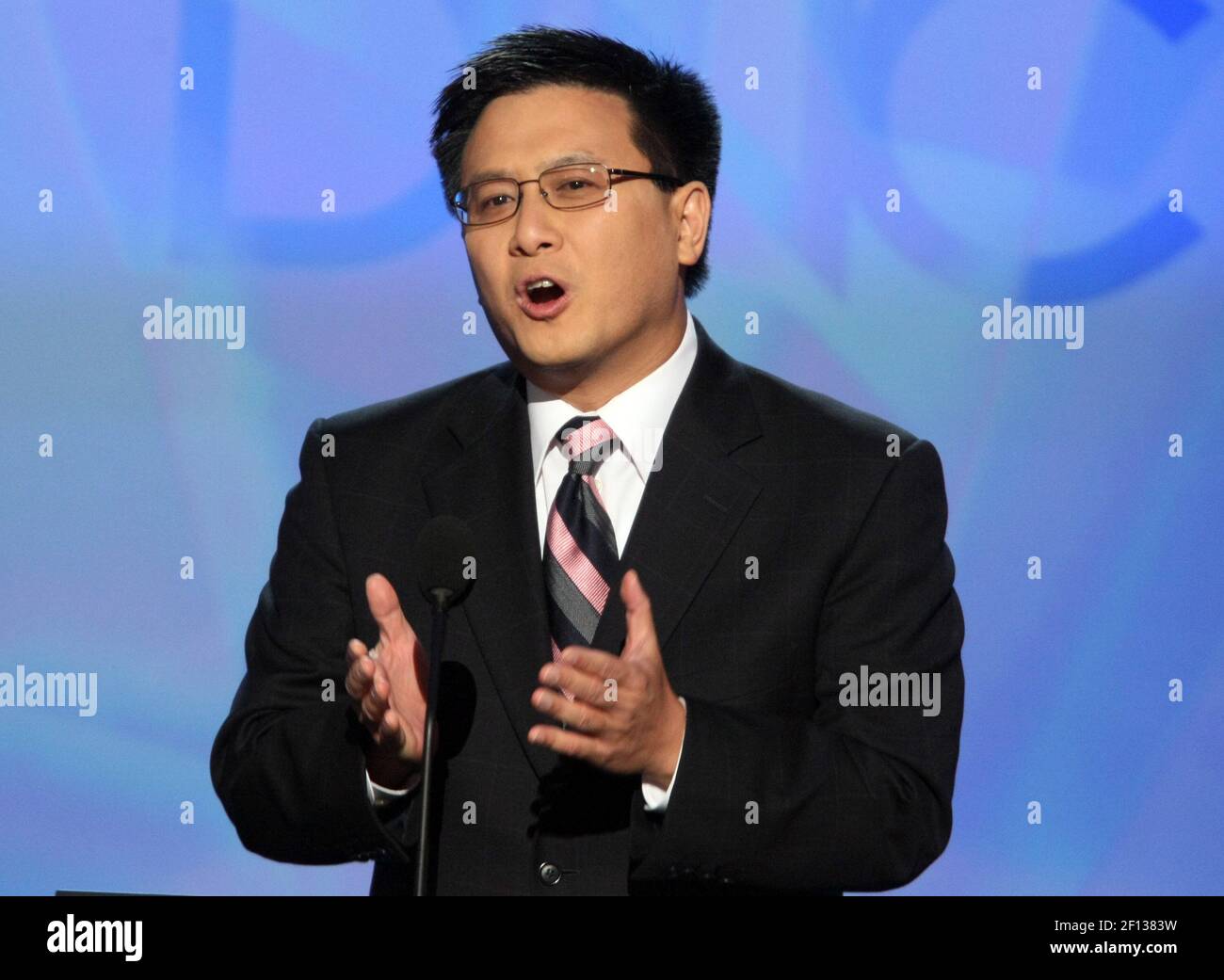 John Chiang, State Comptroller, California, addresses the Democratic ...