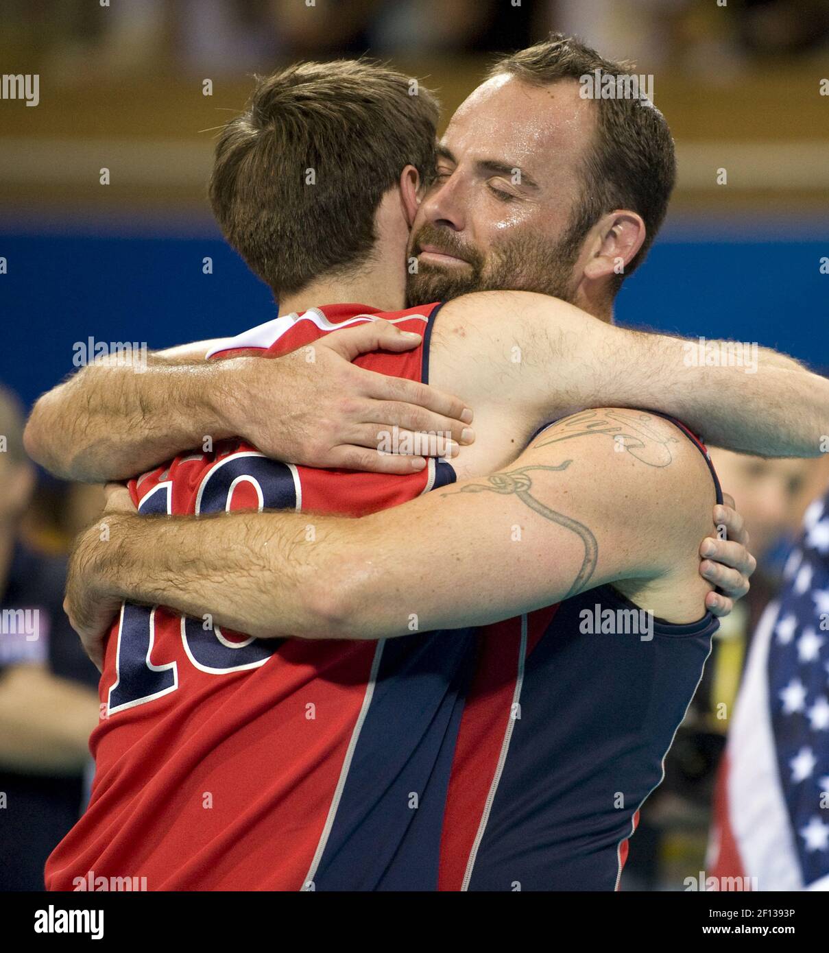 Lloy Ball, right, and Riley Salmon of the United States celebrate ...