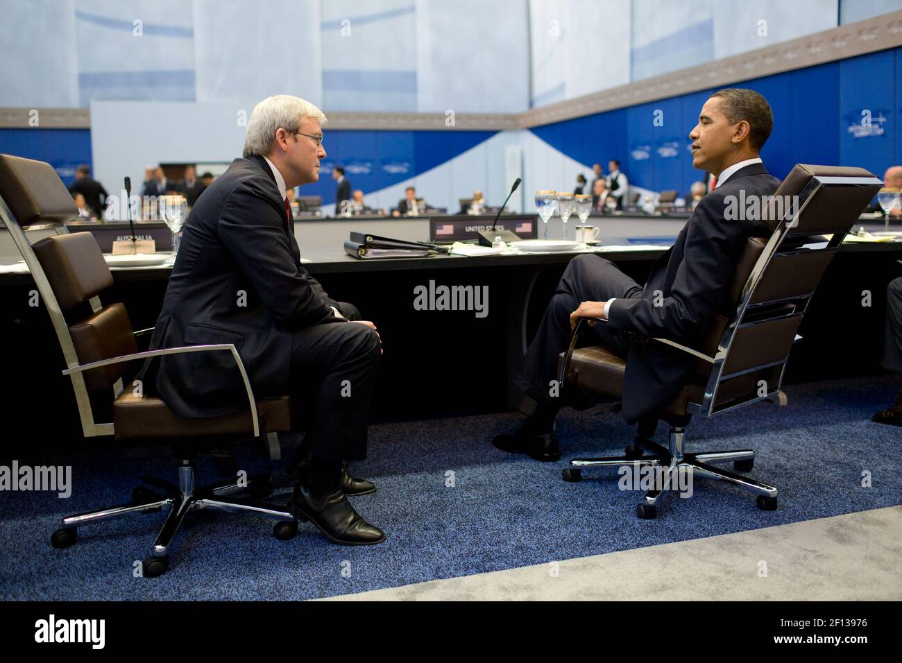 President Barack Obama and Australian Prime Minister Kevin Rudd attend ...